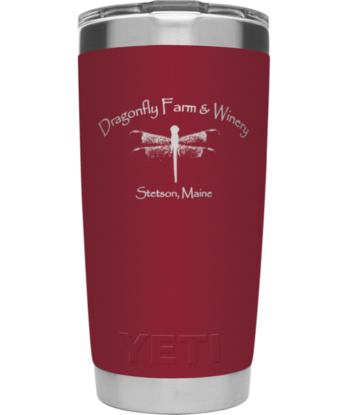 Red YETI 20oz Rambler from Dragonfly Farm and Winery | Vinoshipper
